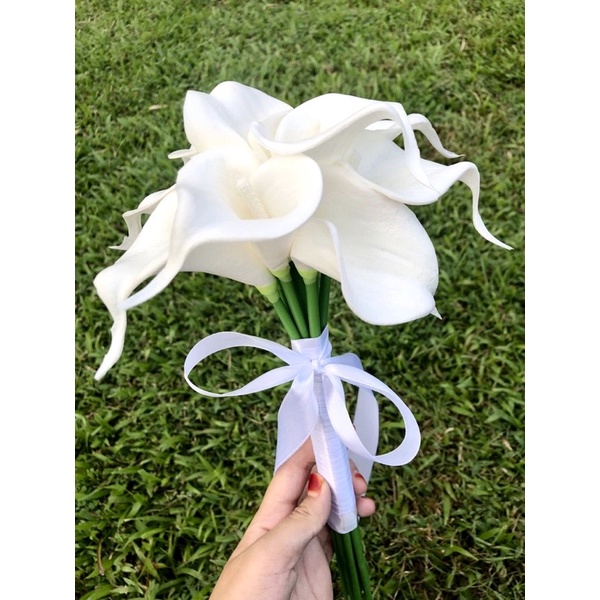 Calla lily Bunga Tangan Pengantin Hand Bouquet bridal Bouquet wedding ...