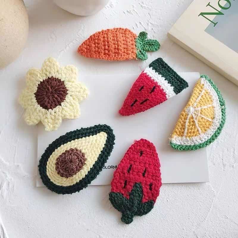 【Ready stock】Korean Bangs Clip Hair Accessories Cute Cartoon Wool Felt ...