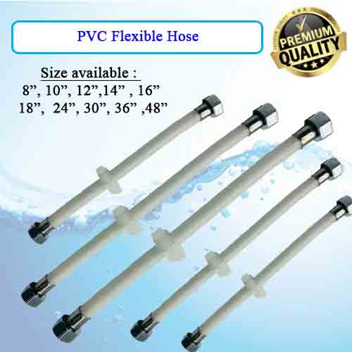 PVC Flexible Connection Pipe Hose Sanitary Fitting PVC inlet Flexible ...