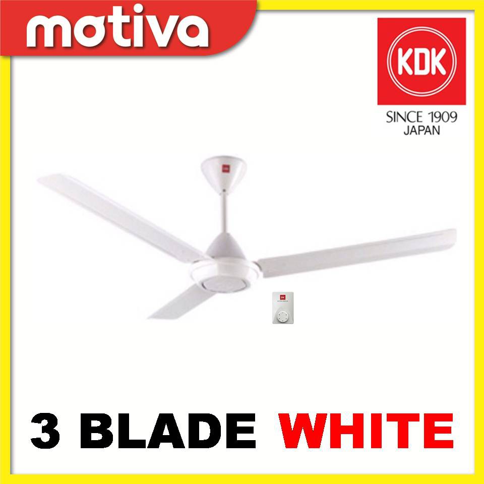 KDK 3 Blade Ceiling Fan Regulator Type K15V0[60"] WHITE / K12V0 [48 ...
