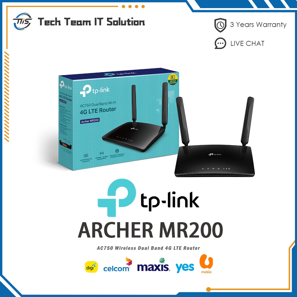 TP-Link MR200 (AC750 Wireless Dual Band 4G LTE Router) | Shopee Malaysia