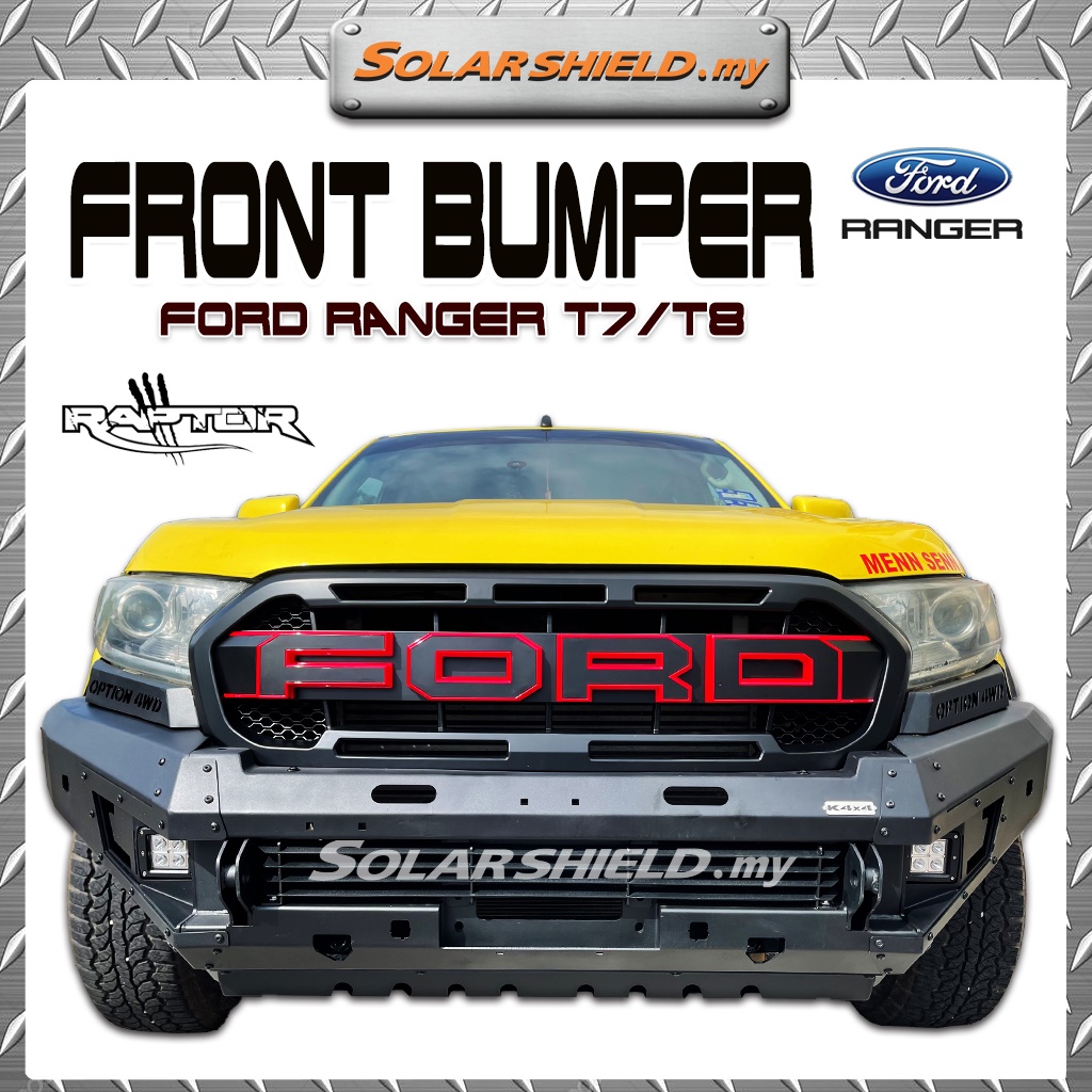 Ford Ranger T6/T7/T8,Wildtrack,Raptor Front Bull Bar Bumper 4X4 Front ...