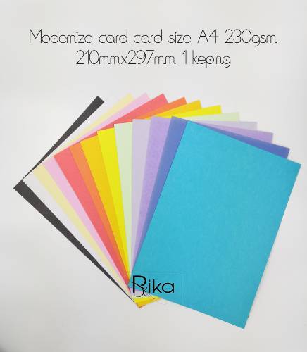 Modernize card kertas warna card size A4 mounting board 230gsm ...