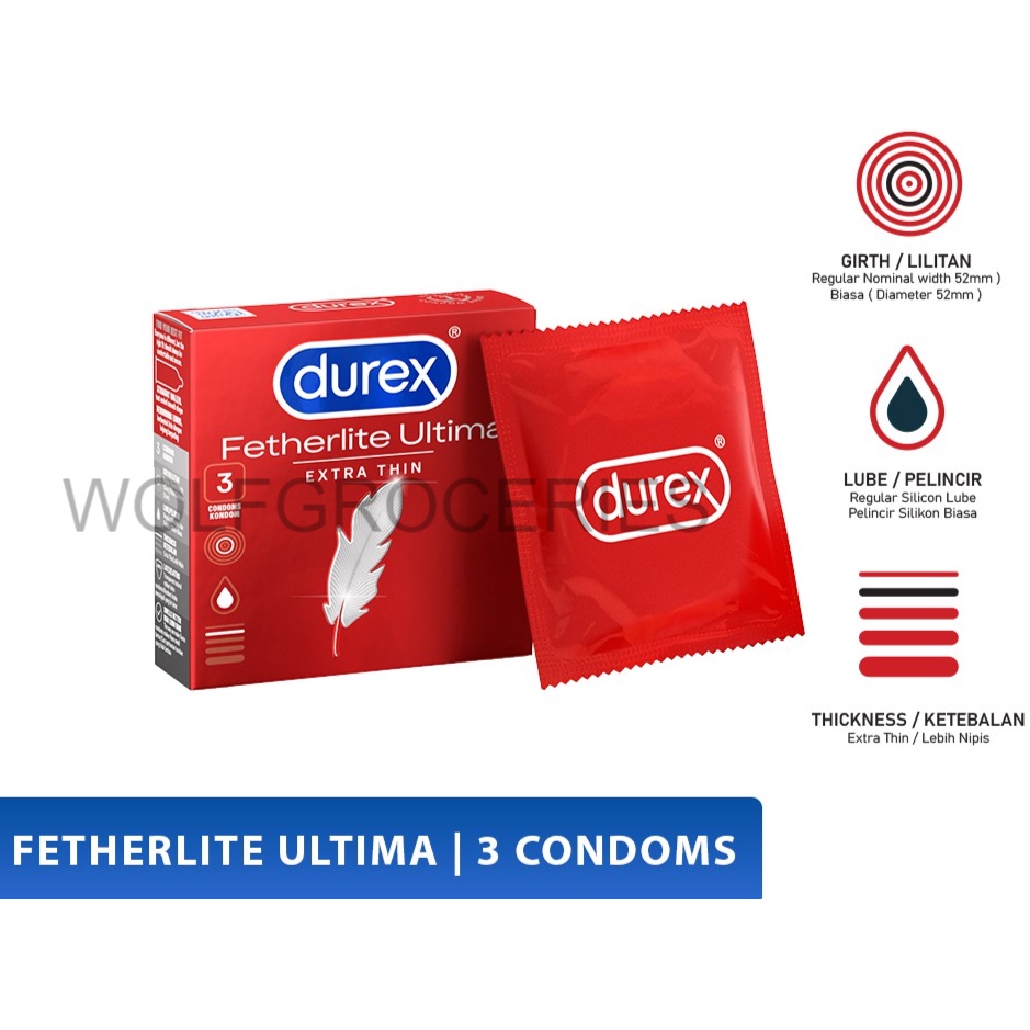 Durex Condom - Fetherlite Ultima (3's) | Shopee Malaysia