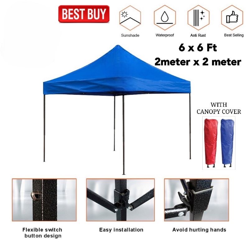 2x2m 6ft x 6ft folding canopy tent / kanopi bazar pasar malam PAYUNG ...