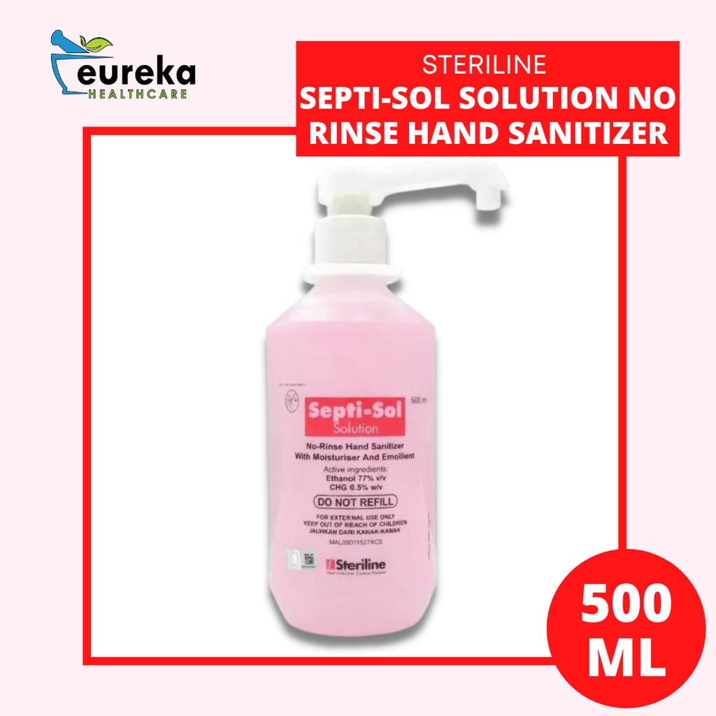 STERILINE SEPTI-SOL SOLUTION HAND SANITIZER (500ML) | Shopee Malaysia