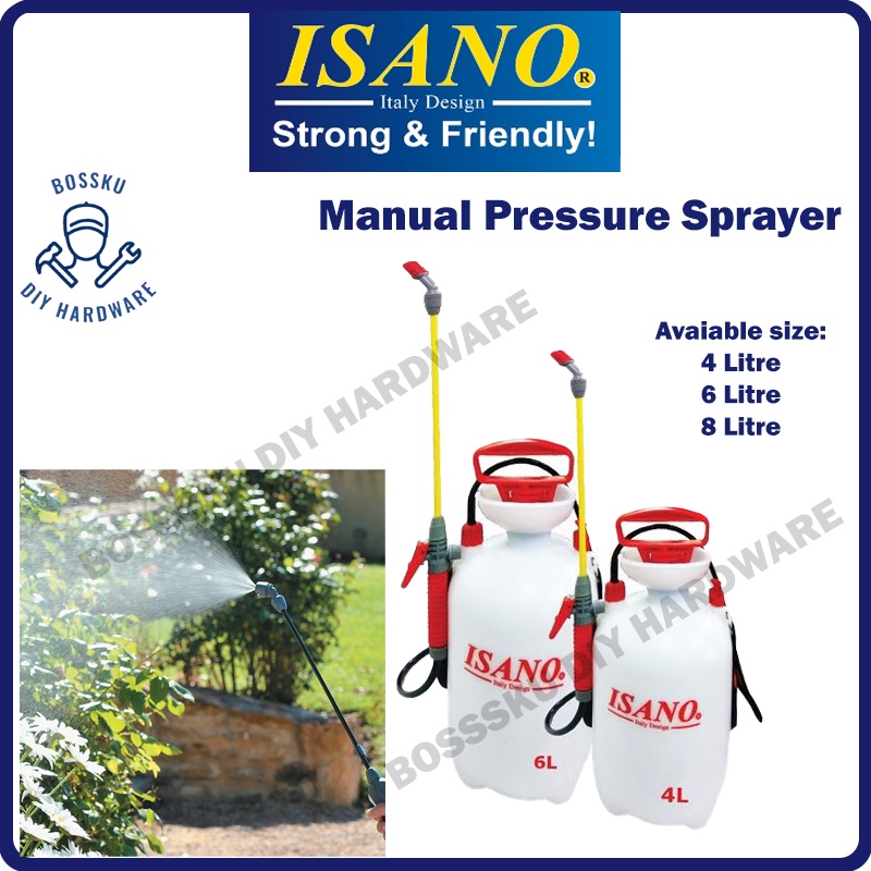 ISANO Manual Garden Pressure Sprayer Adjustable Spray nozzle Pump ...