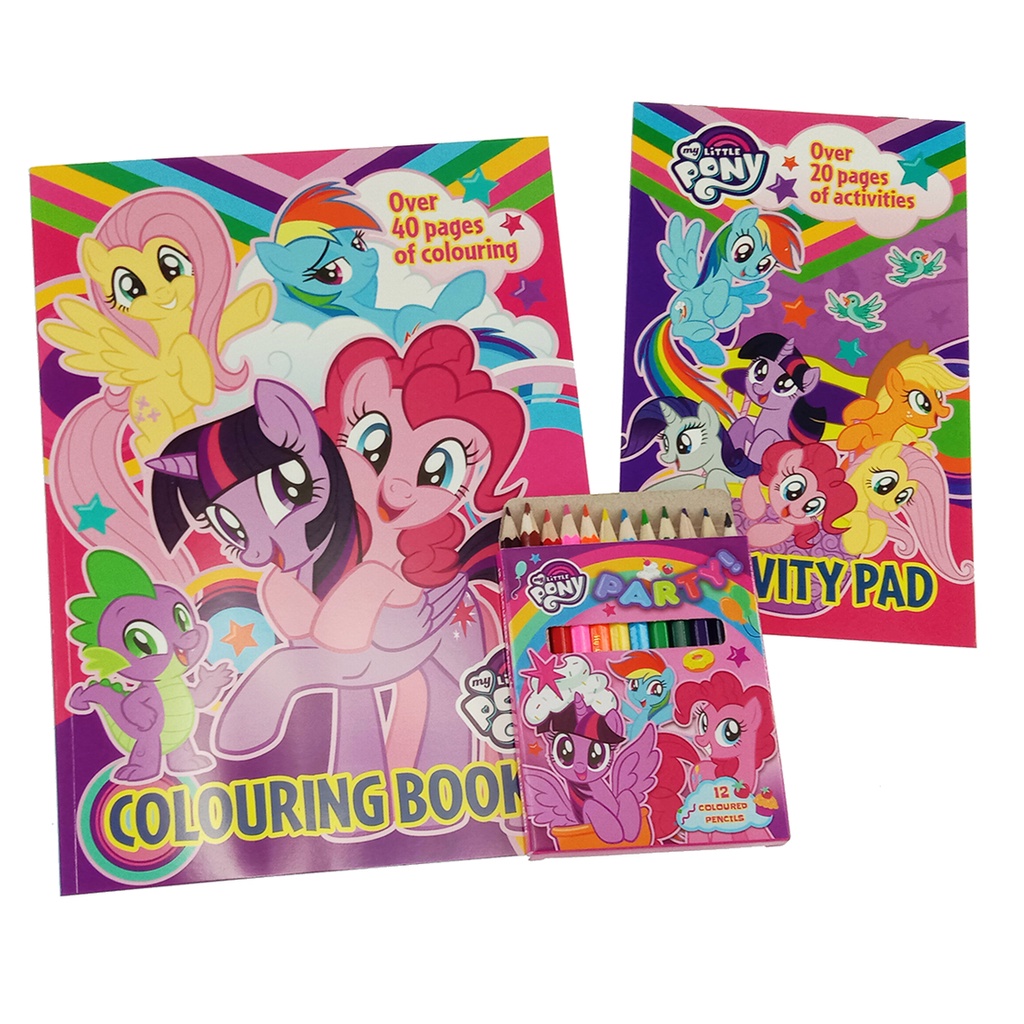 My Little Pony Rainbow Activity & Coloring Book With Color Pencil Set ...