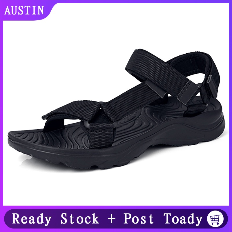 Ready Stock Women Black Sandals Peep Toes Sandle Summer Lightweight ...