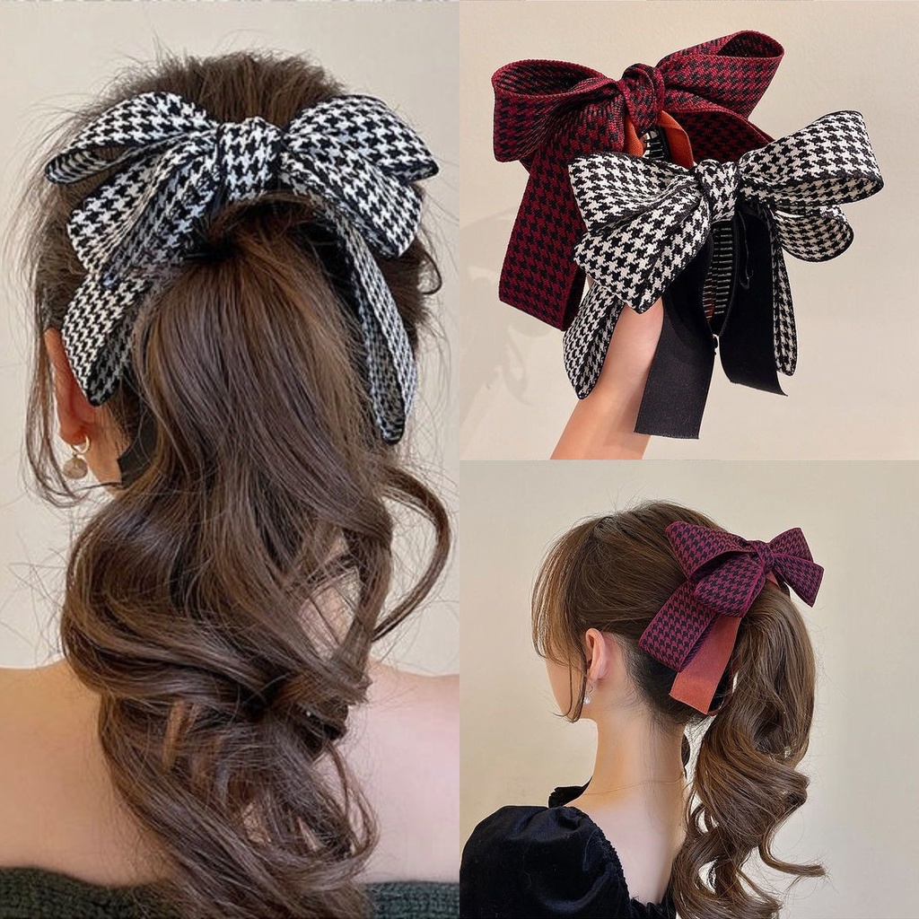 【QiaoZhi】Girly Classy High Ponytail Headdress Influencer Banana Clip ...