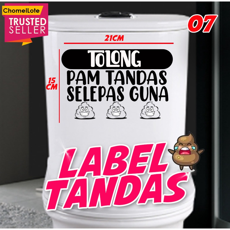 Sticker Tandas Waterproof, Toilet Sticker, Toilet Sign, Sticker Toilet ...