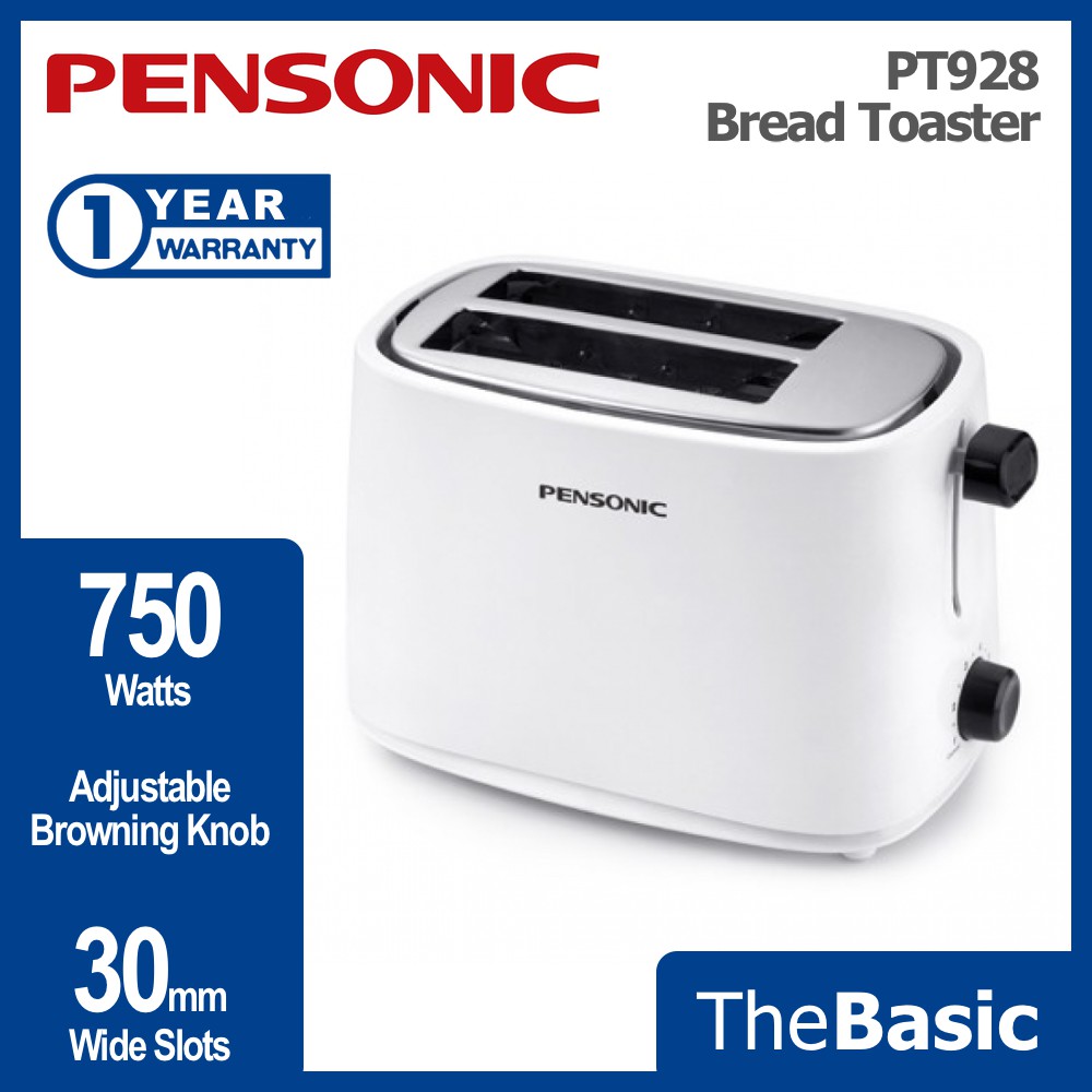 PENSONIC 30mm Wide Slot 2 Slice Bread Toaster Pembakar Roti (PT-928 ...