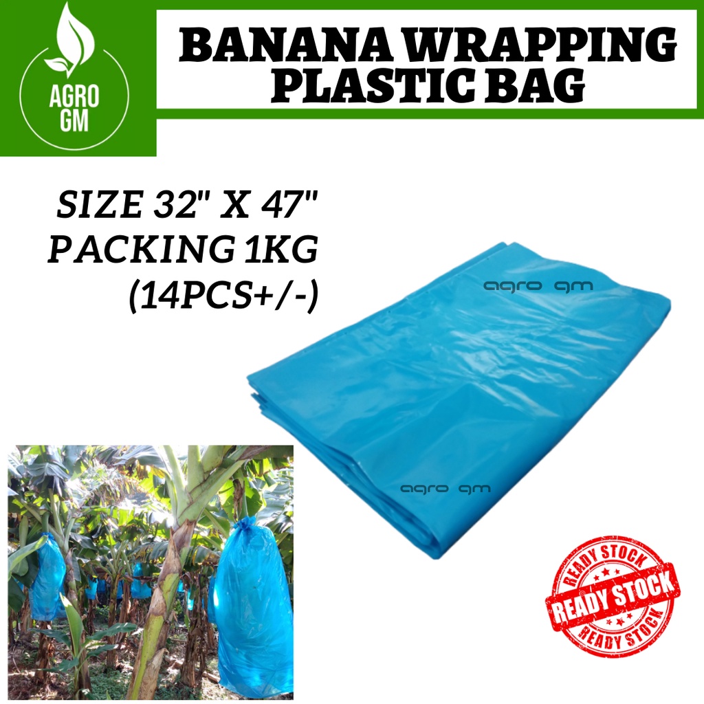 [Plastik Biru Tandan Pisang] Banana Wrapping Plastic bag 32"x47" 1kg ...