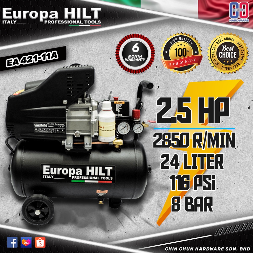 EUROPA HILT EA421 COMPRESSOR|DAEWOO COMPRESSOR|AIR COMPRESSOR|KOMPRESOR|AIR COMPRESSOR 24L ...