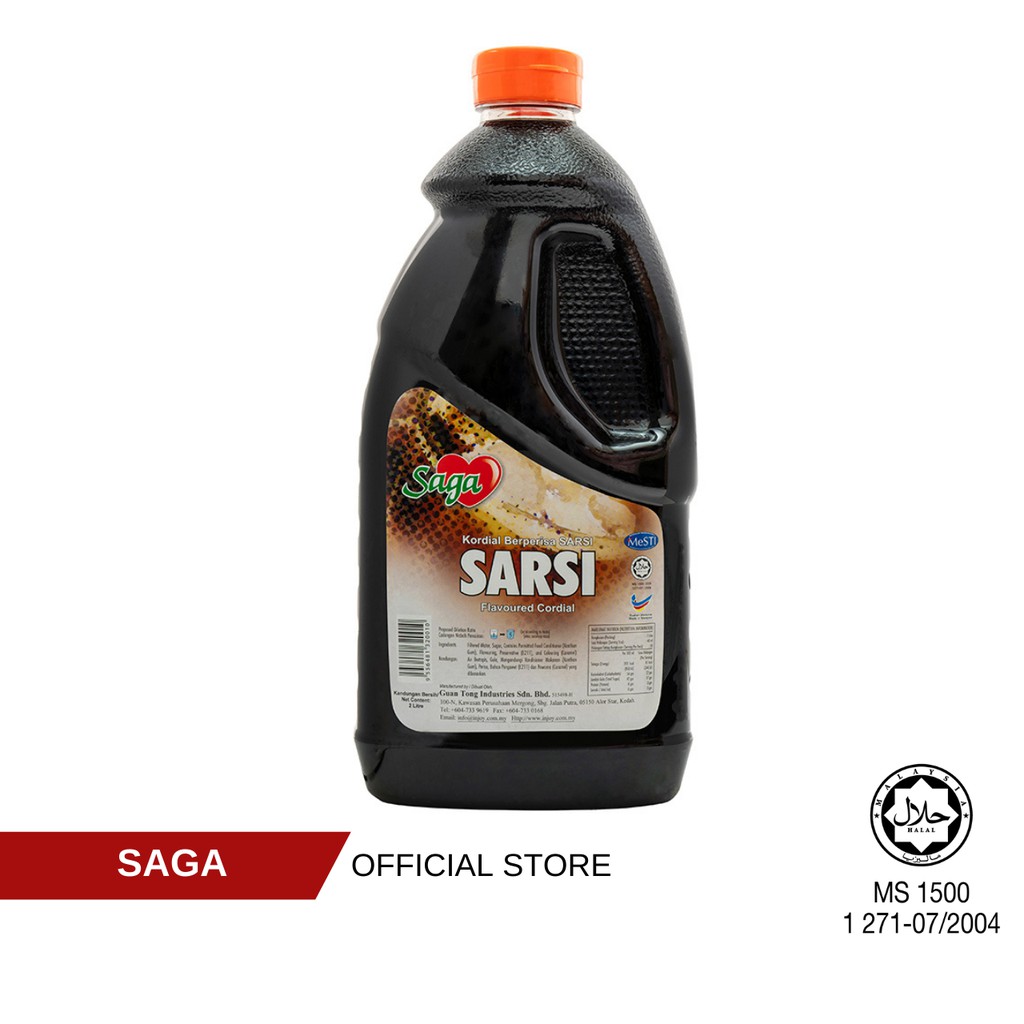 Saga Sarsi Cordial 2 Litre - Ratio 1:5 | Shopee Malaysia