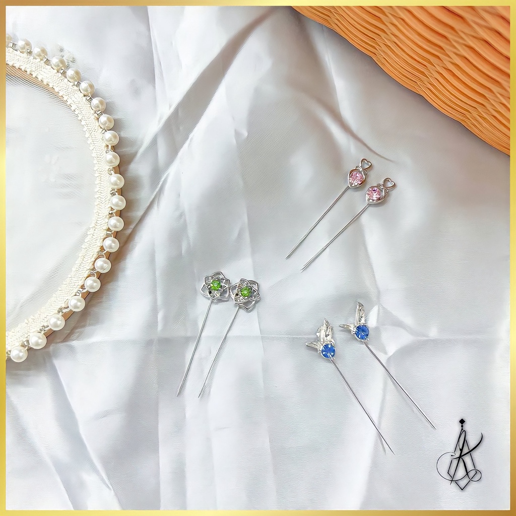 (PIN02) 2 PC PIN TUDUNG SHAWL PIN PENITI | Shopee Malaysia