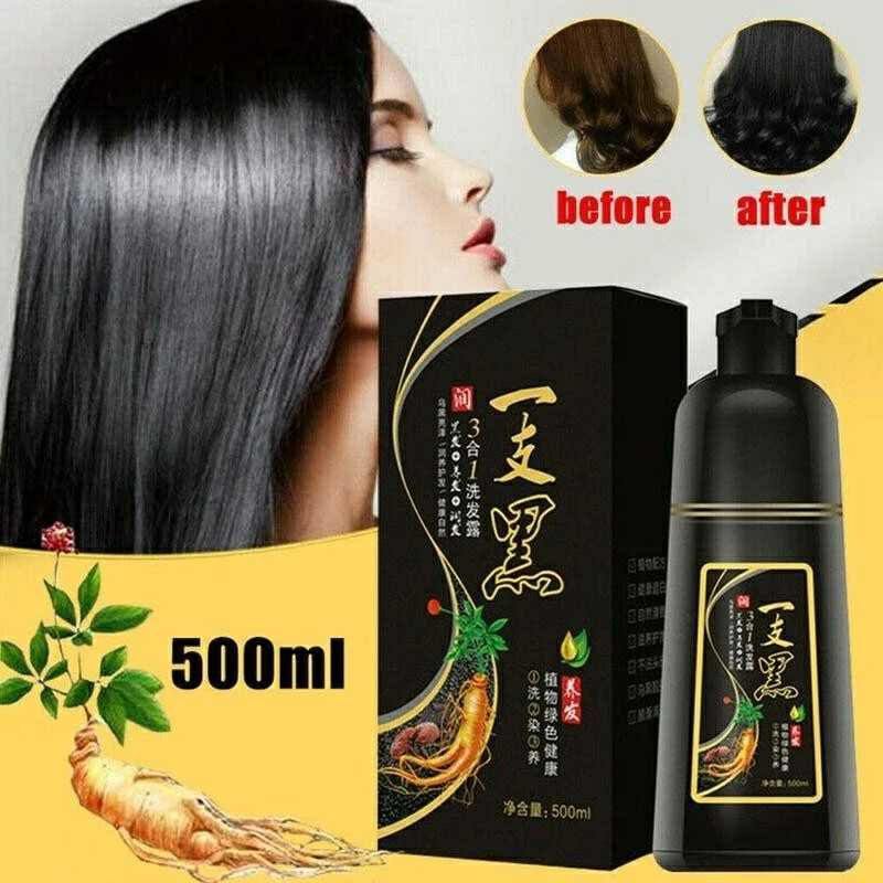 MEIDU HERB Organic Natural Fast Hair Dye Ginseng Extract Black Hair ...