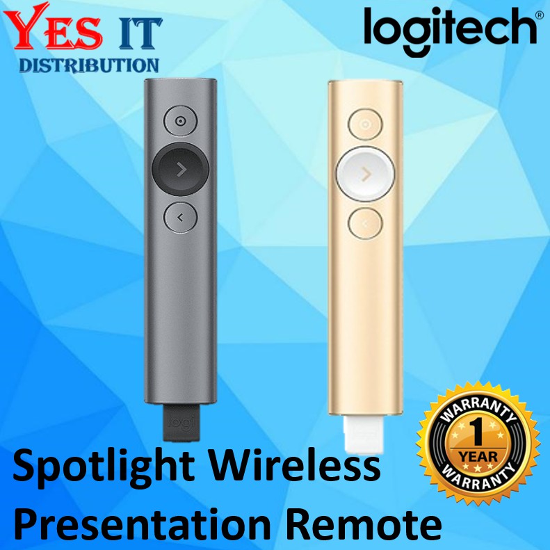 Logitech Spotlight Wireless Presentation Remote (GOLD & SLATE) | Shopee Malaysia