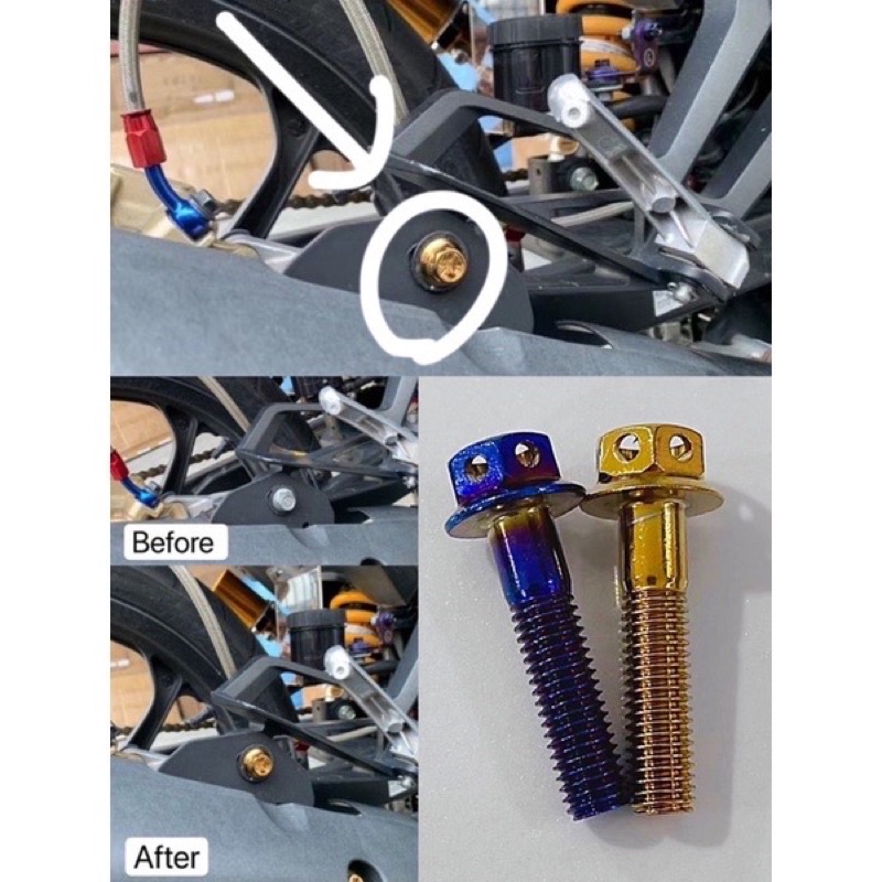 YAMAHA LC135 LC 4S 5S TITANIUM / GOLD ENGINE SCREW SET CLUTCH MAGNET ...