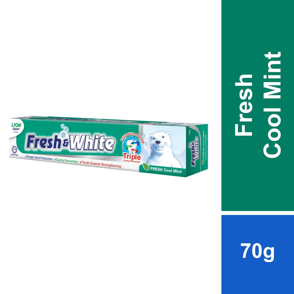 Fresh & White Toothpaste Fresh Cool Mint 70g | Shopee Malaysia