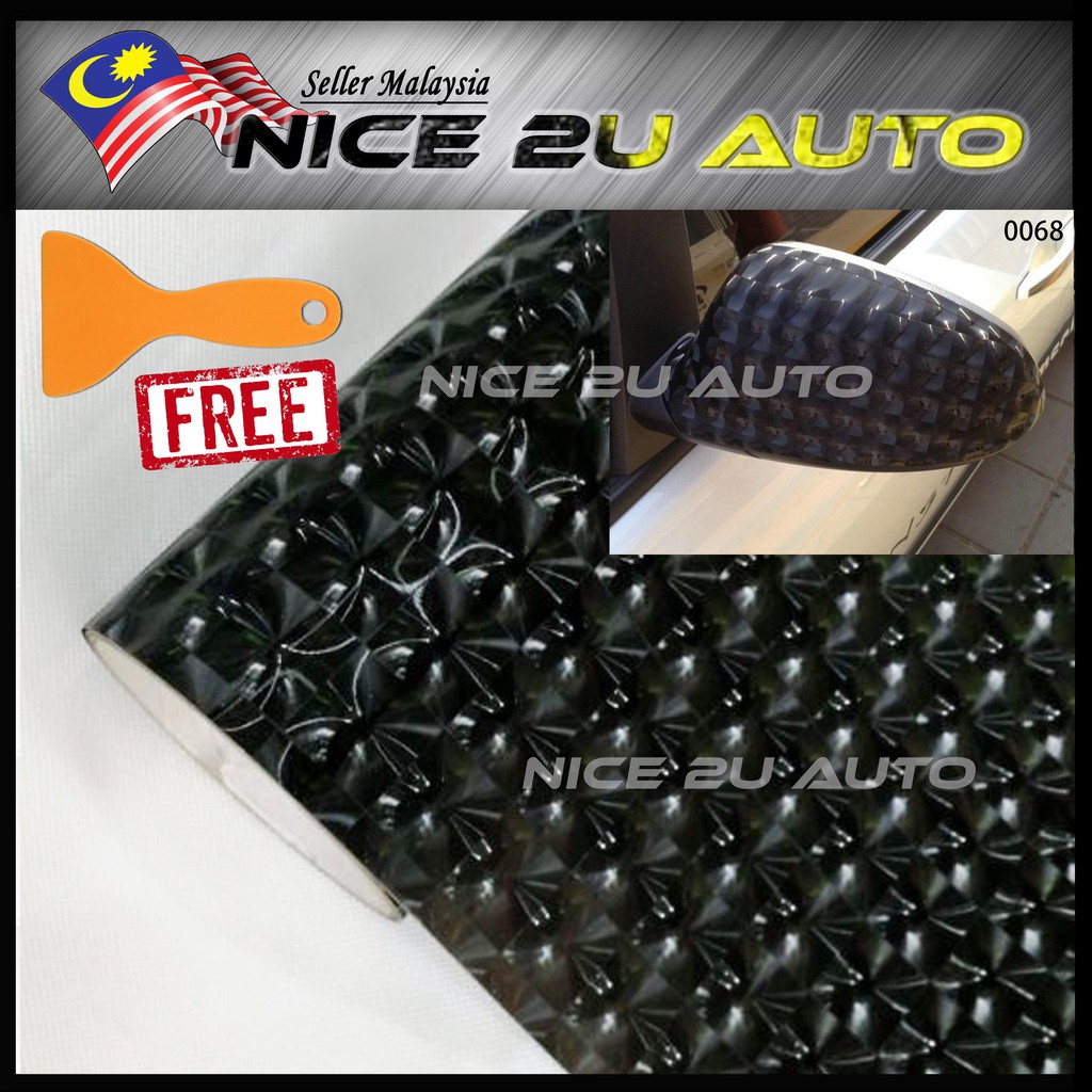 4D Cat Eye Car Sticker (30x152CM) Vinyl Wrap Film Car Sticker Decals ...