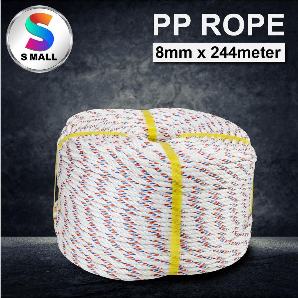 S MALL 8mm PP Polypropylene Rope / TALI PP NYLON PUTIH (244 METER ...
