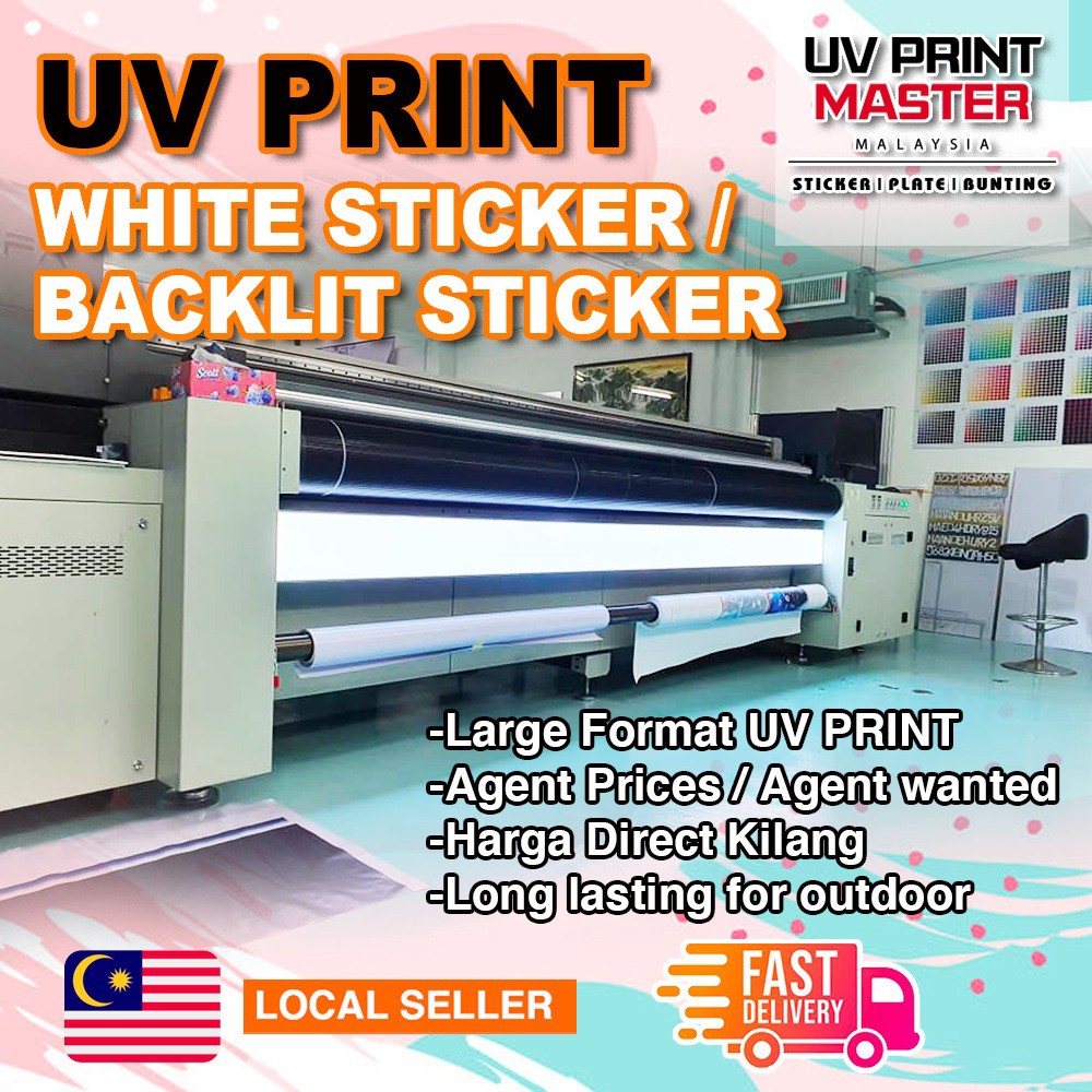 UV Print Sticker Backlit Sticker White Sticker PVC Sticker Printing ...