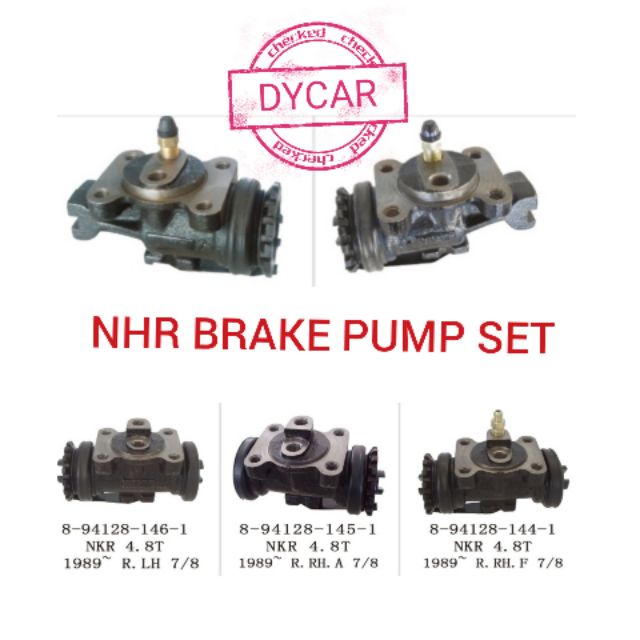 ISUZU COMMANDO NHR 2.8 1TON FRONT / REAR WHEEL BRAKE PUMP SET | Shopee ...