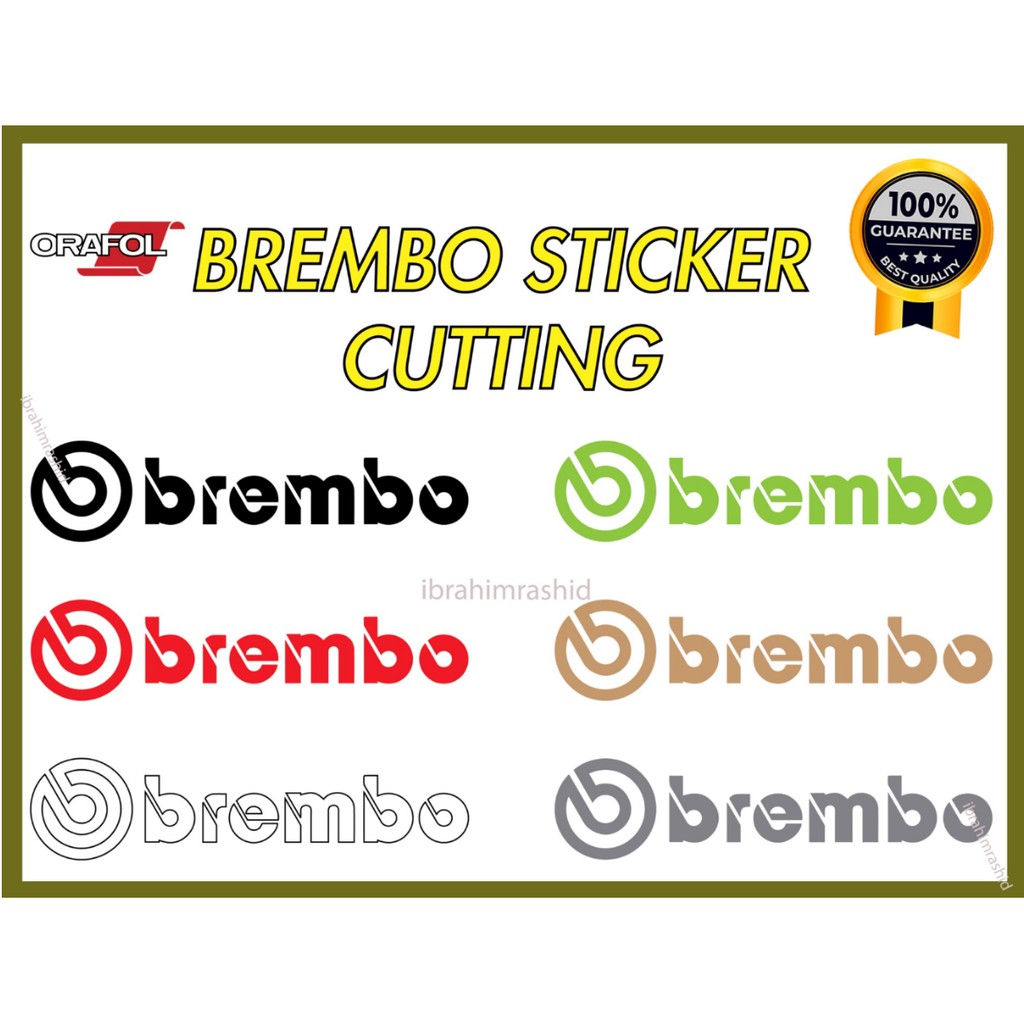 STICKER CUTTING BREMBO (DECAL STICKER) | Shopee Malaysia