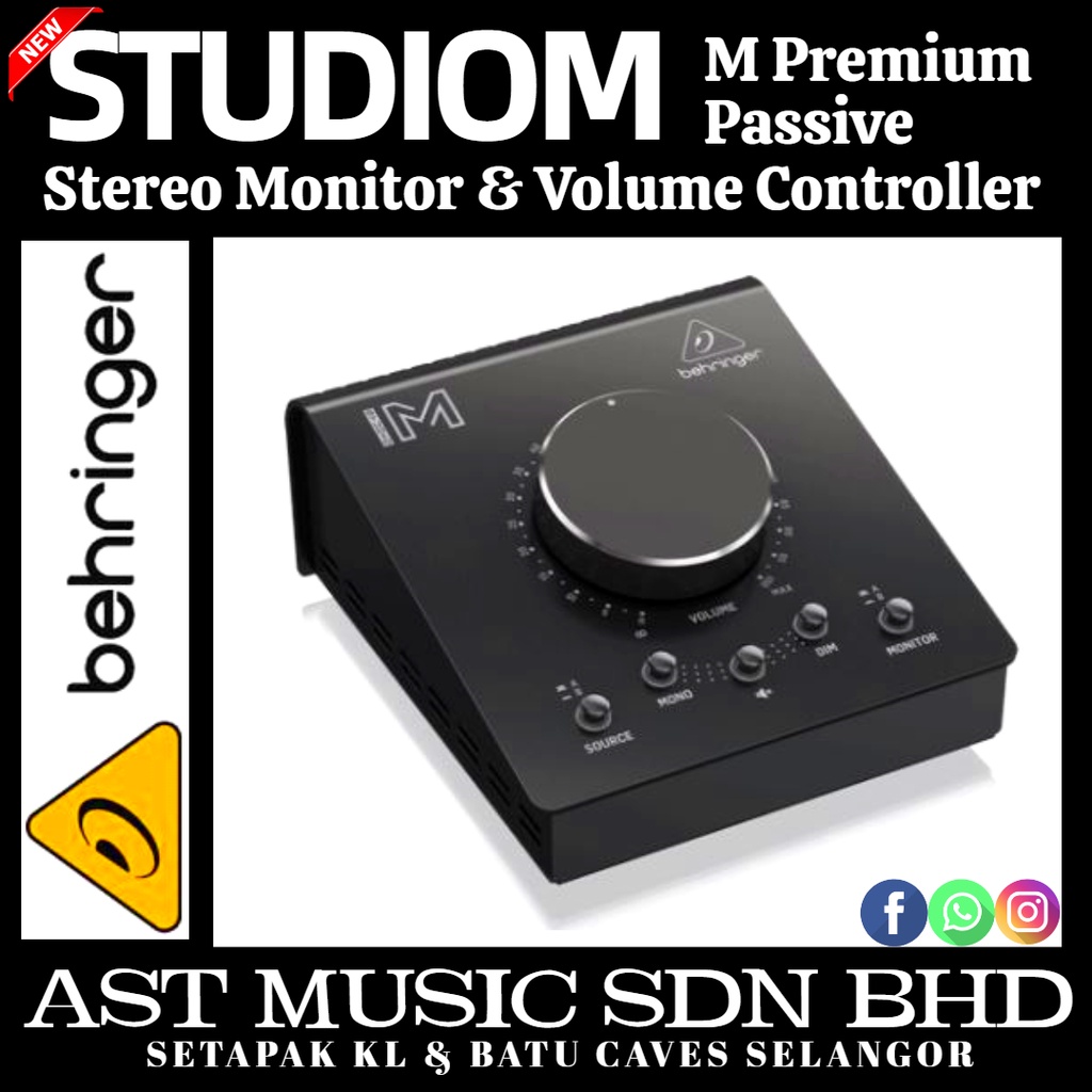 Behringer Studio M Premium Passive Stereo Monitor and Volume Controller ...