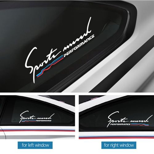 [HighGrade]2Pcs Car Reflective Side Window M Performance Sticker ...