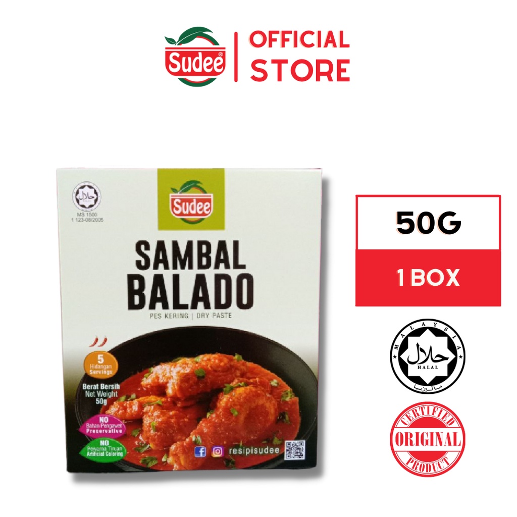 SUDEE Sambal Balado Dry Paste [50g] | Shopee Malaysia