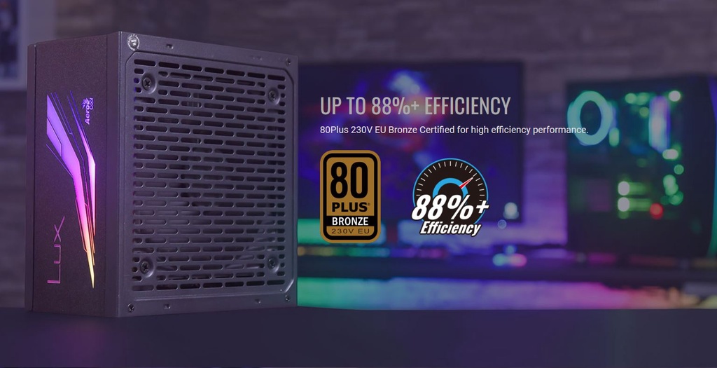 Aerocool LUX RGB 80Plus Bronze Power Supply PSU ( 550W / 650W / 750W ...