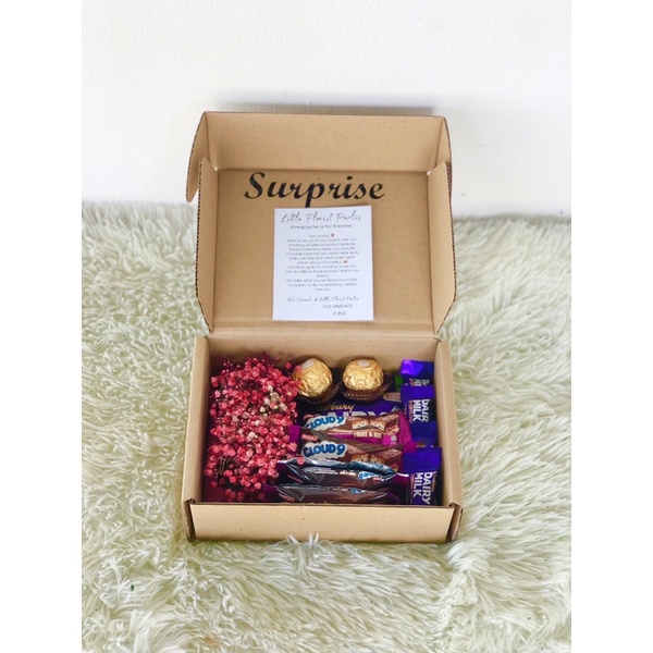 SURPRISE GIFT BOX ️🎁KOTAK HADIAH COKLAT BOUQUET BUNGA HADIAH BIRTHDAY ...