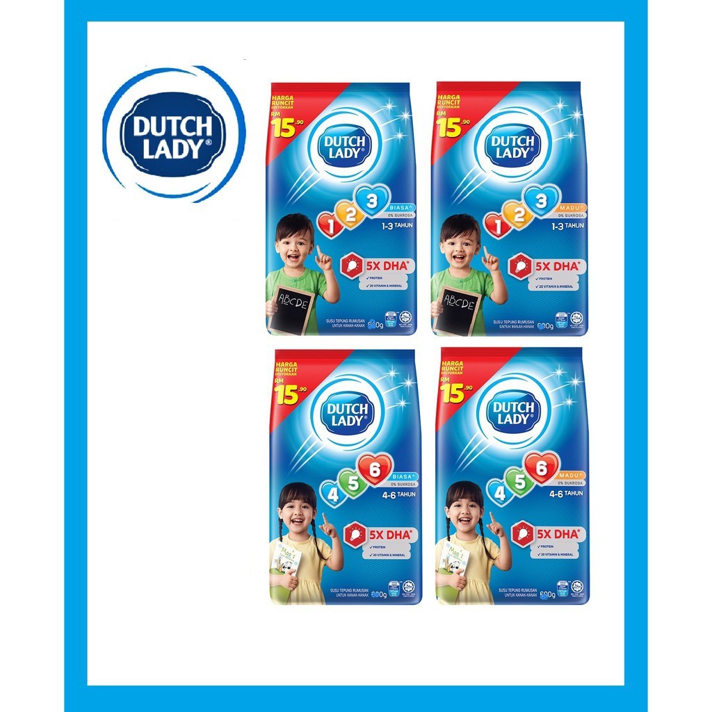 Dutch Lady Milk Powder 123 & 456 (Biasa/Madu 550g) 💐 READY STOCK 💐 ...