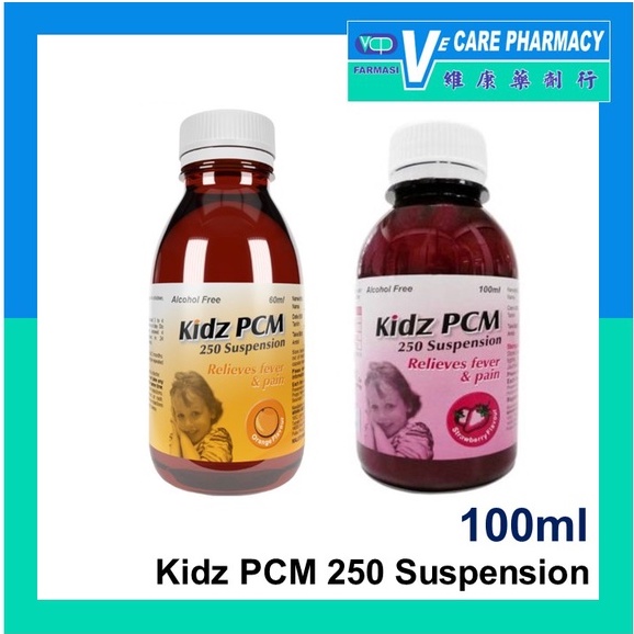 Kidz PCM 250 Suspension (Paracetamol) 100ml | Shopee Malaysia