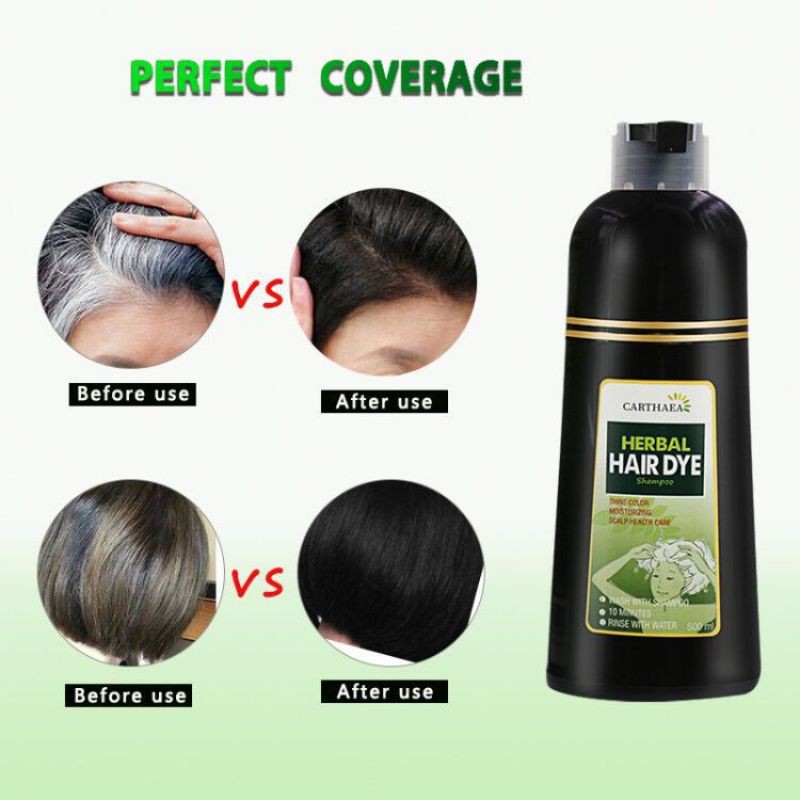 CARTHAEA Herbal Hair Dye Shampoo 500ml | Shopee Malaysia
