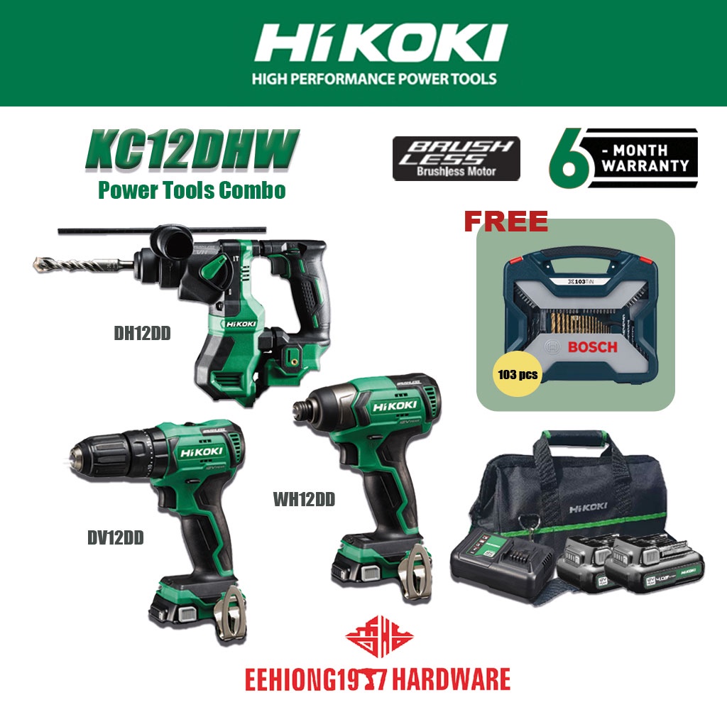 HIKOKI HITACHI KC12DHW 12V DH12DD Cordless Rotary Hammer WH12DD Impact ...