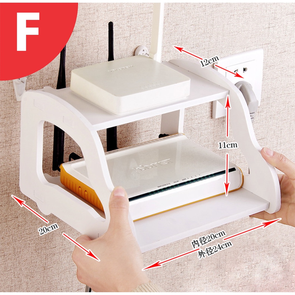 Wifi Router Shelf Modem Holder TV box rack wall storage DVD player ...