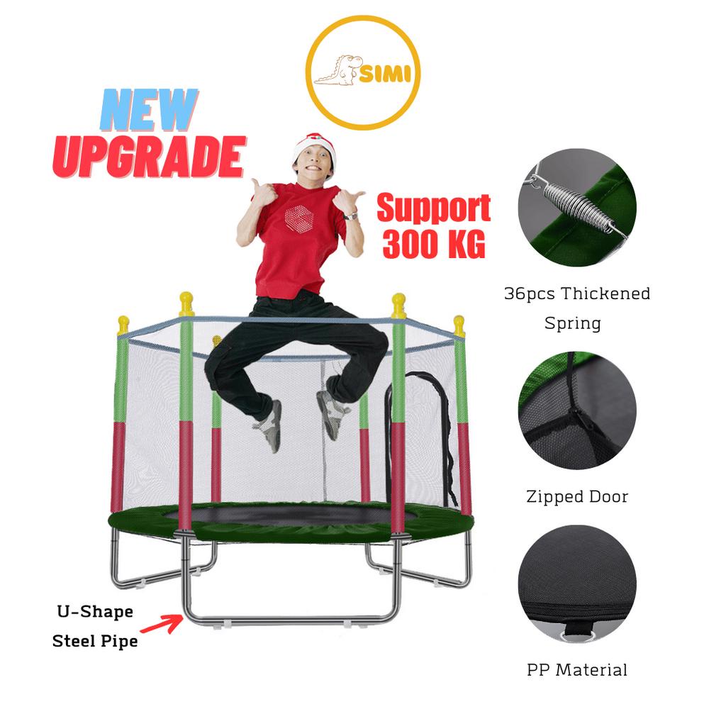 SIMI Kids Adult Trampoline U-Shape Support 300KG Jumper Bouncer with ...