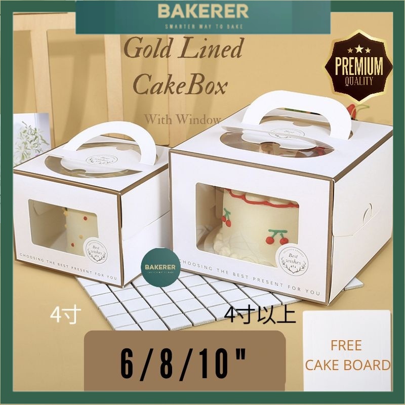 5 Sets 6/8/10inch Ins Nordic Cake Box CakeBox with window and handle ...