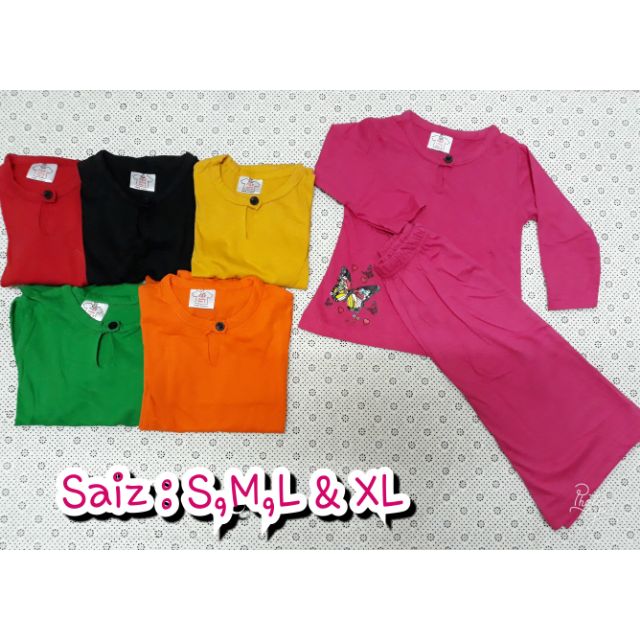 Baju Kurung Rama-rama 0-18 bulan (2 pasang) | Shopee Malaysia