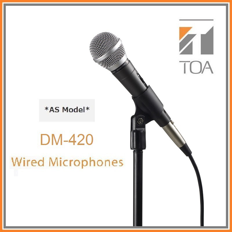 TOA DM-420 Dynamic Mircophone With 7 Meter Mic Cable & Holder | Shopee ...