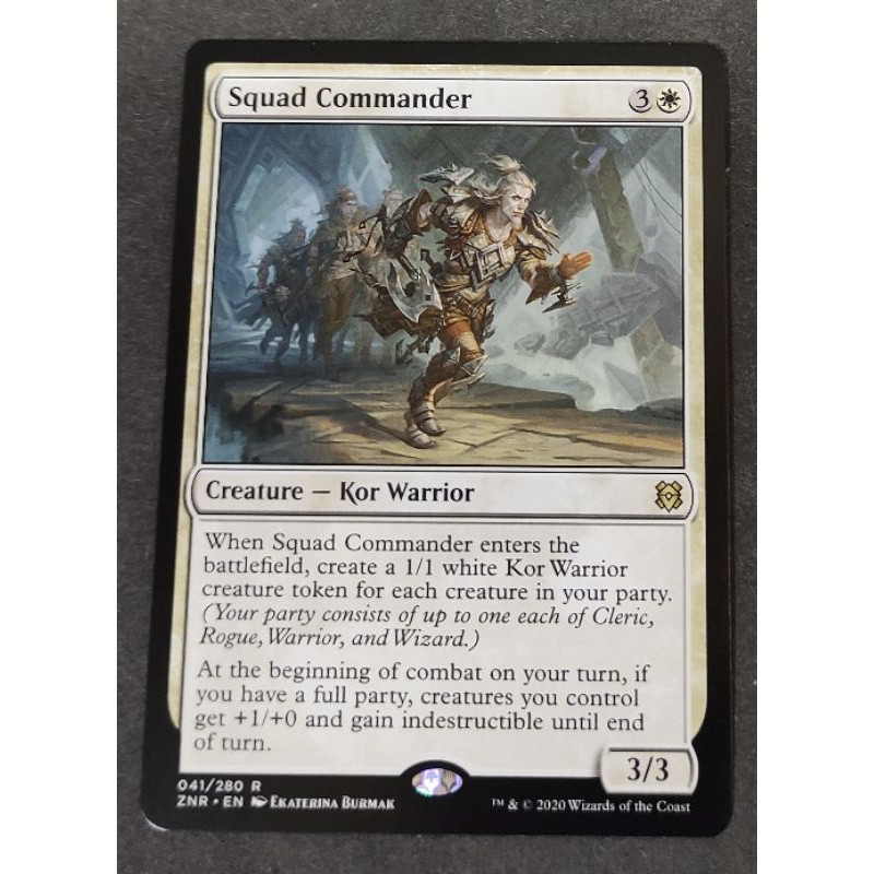 Magic The Gathering : Squad Commander Rare Zendikar Rising card ...