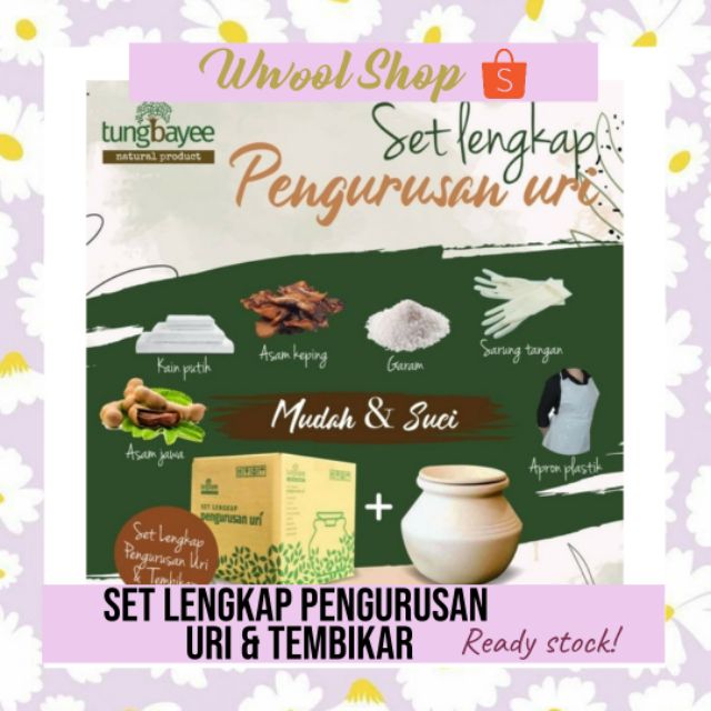 Set pengurusan uri tembikar tungbayee Set Pantang Normal Czer Set Cuci ...