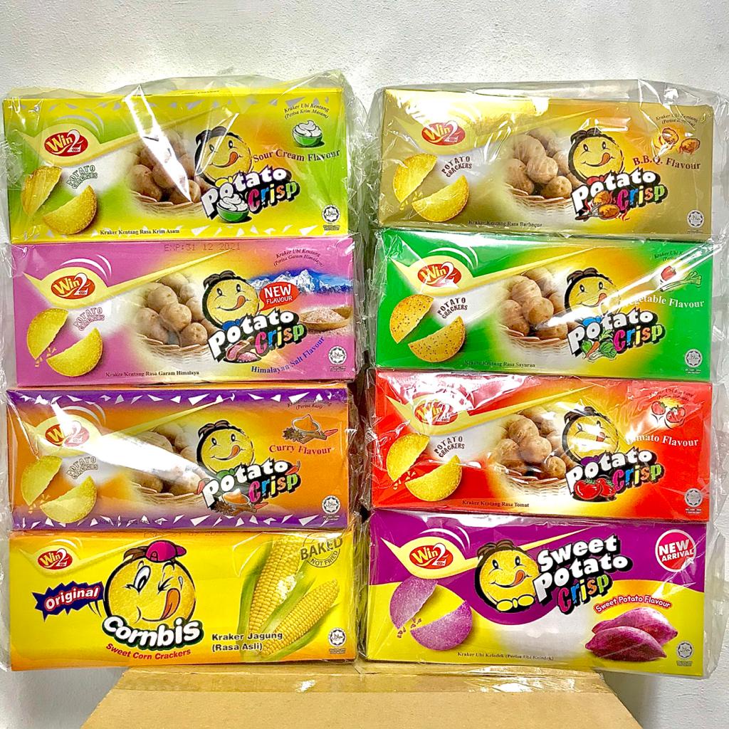 WIN2 Potato Crisp Crackers 20g x 30pkts - Assorted Flavors | Shopee ...