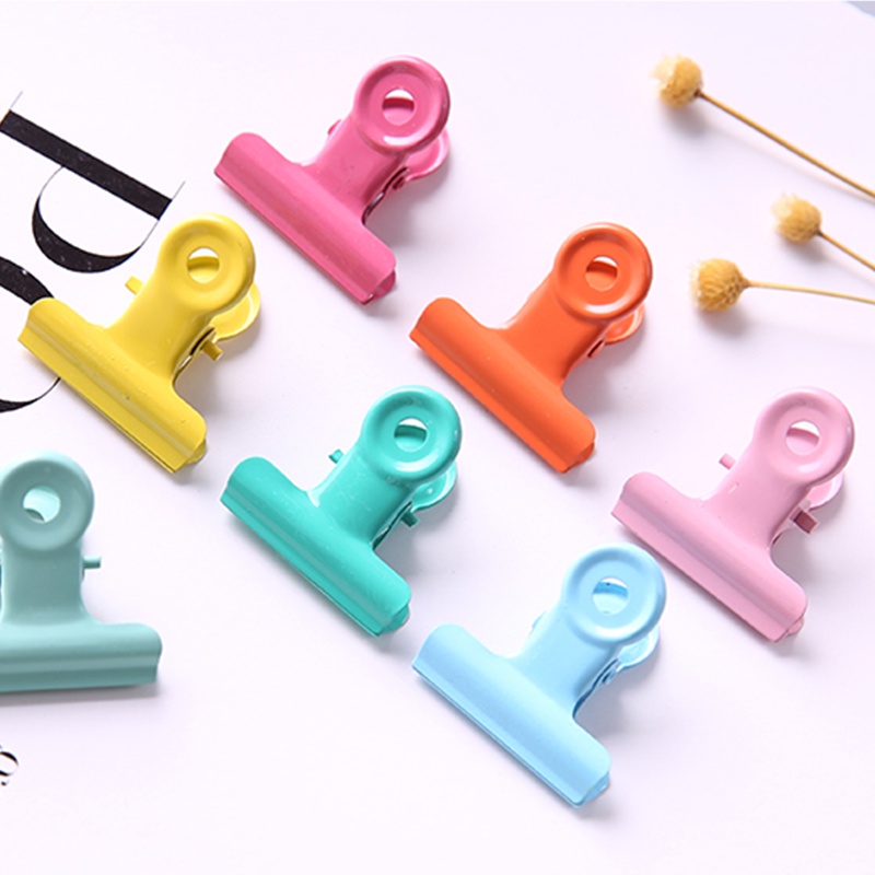Retro Metal Clip Colored Note Clip School Office Supplies | Shopee Malaysia