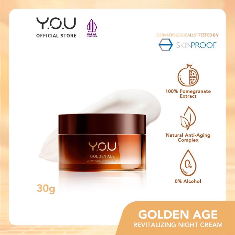 You Golden Age Revitalizing Night Cream 30g (Overnight Skin Reviving ...