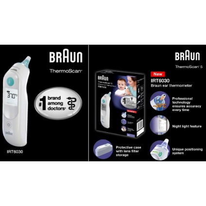 BRAUN ThermoScan 5 Infrared Ear Thermometer IRT6030 | Shopee Malaysia