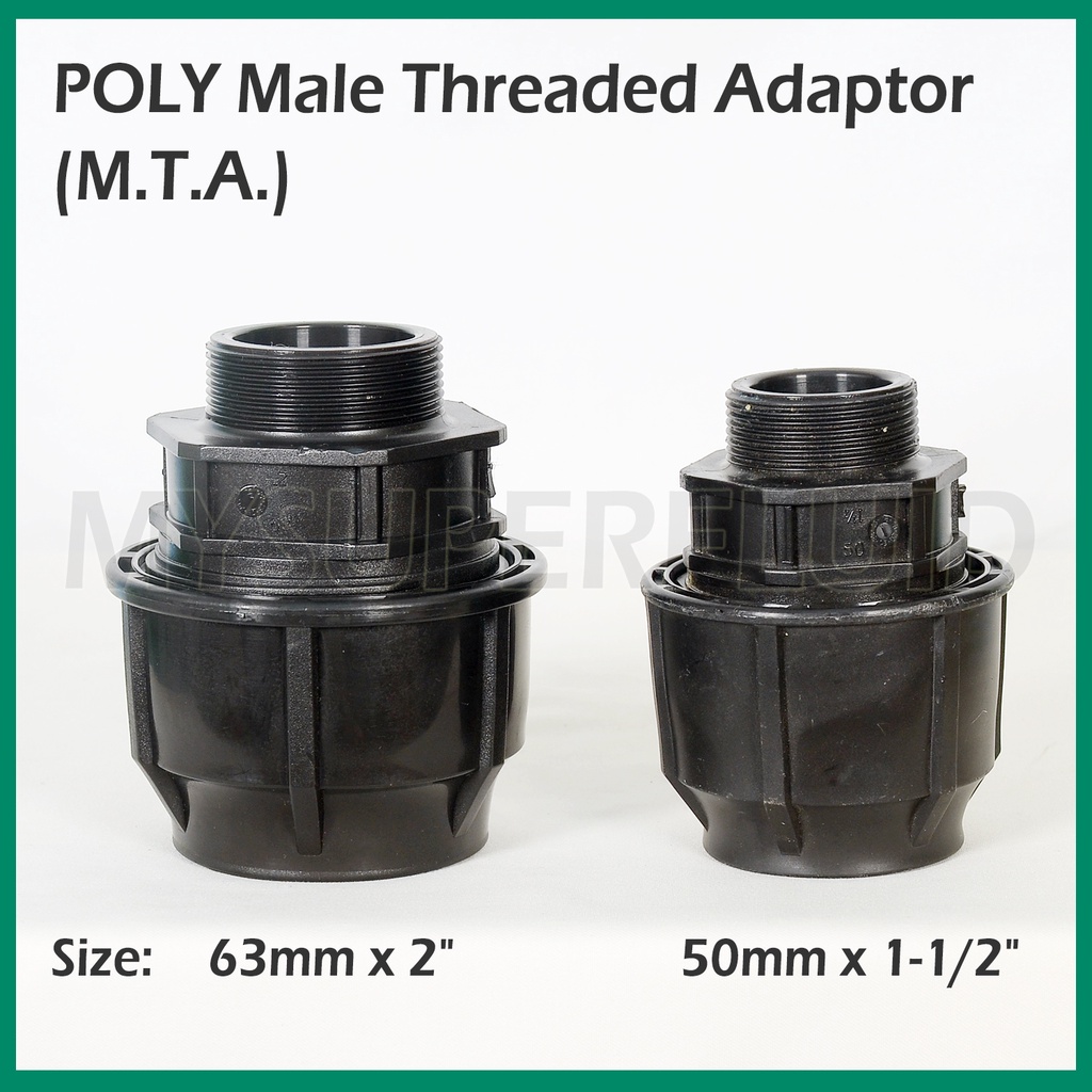 POLY FITTINGS HDPE [50MM X 1-1/2"] [63MM X 2"] POLY MTA | Shopee Malaysia
